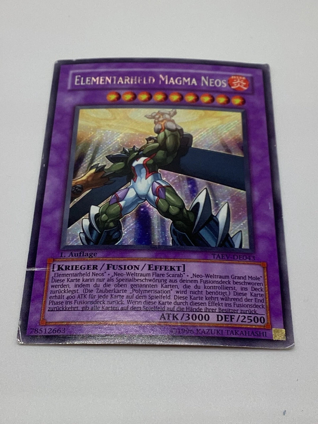 Yugioh - Elemental Hero Magma Neos - TAEV-EN043 - Secret Rare - 1st Ed ...